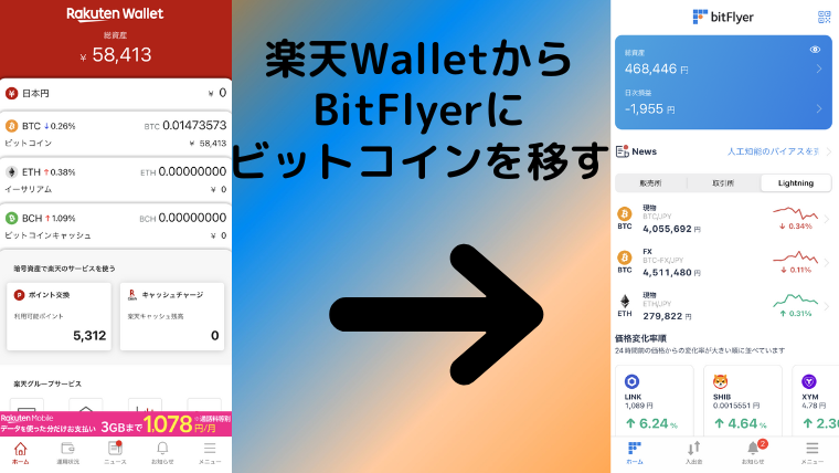 楽天WalletからBit Flyerにビットコインを移す｜onokenblog